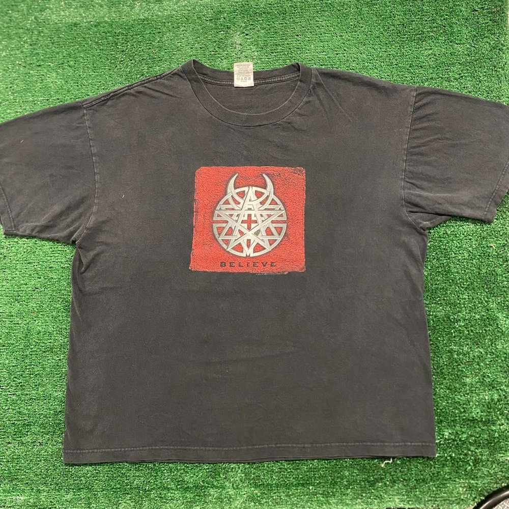 Vintage Y2k Disturbed Pentagram Tour Metal Rock Band … - Gem